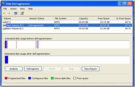 Using Disk Defrag on Windows XP ~ Tech Zone